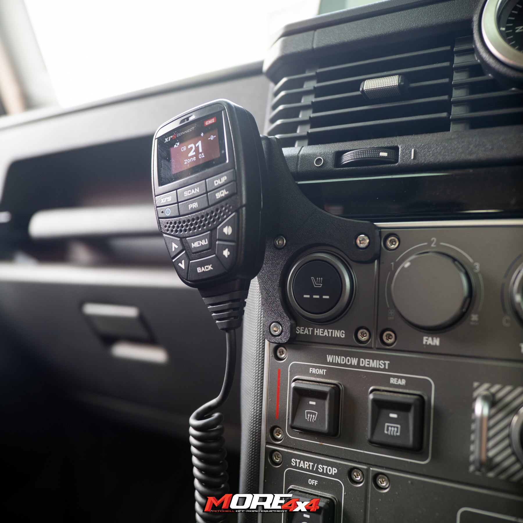 MORE 4x4 - UHF Mic Mount (Variants) - To Suit GRENADIER & QUARTERMASTE