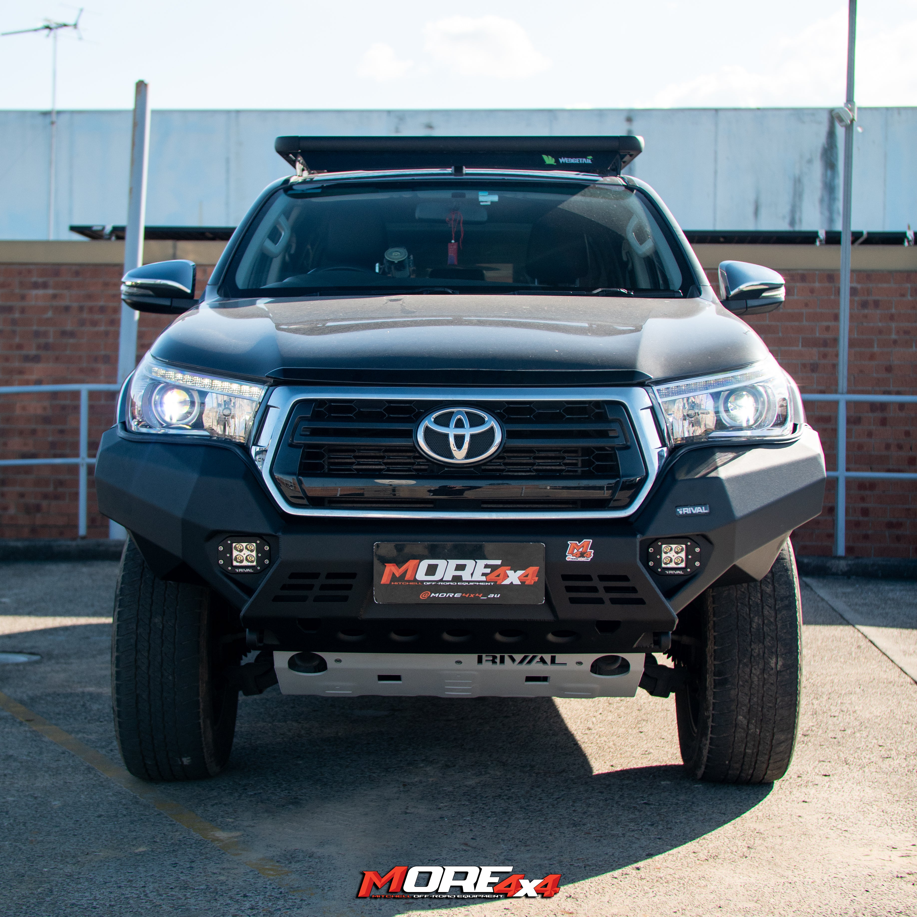 RIVAL 4x4 - Aluminium Front Bumper - To Suit N80 Hilux 18-21 – MORE 4x4