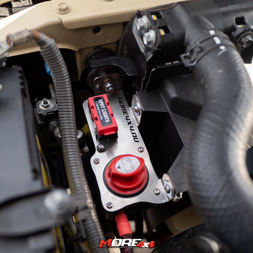 MORE 4x4 - Winch Isolator Bracket - To Suit 76, 78, 79 V8